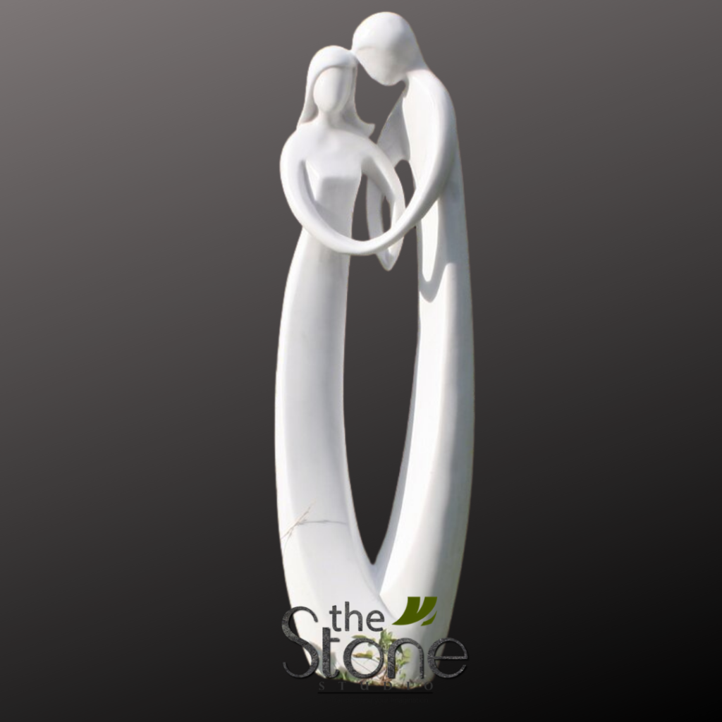 Endless Love Modern Statue in Marble Look 2ft Fibre Idol