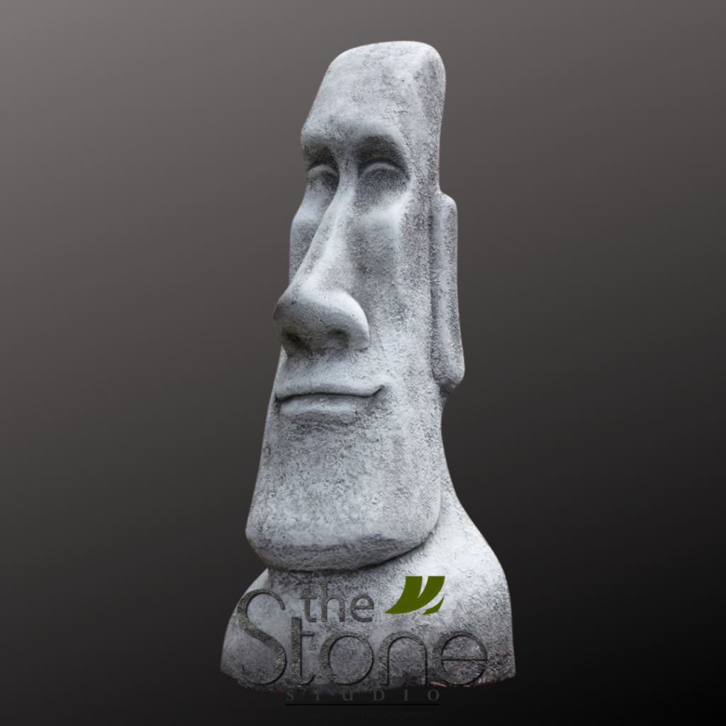 Easter Island Head Modern Statue 3ft - The Stone Studio