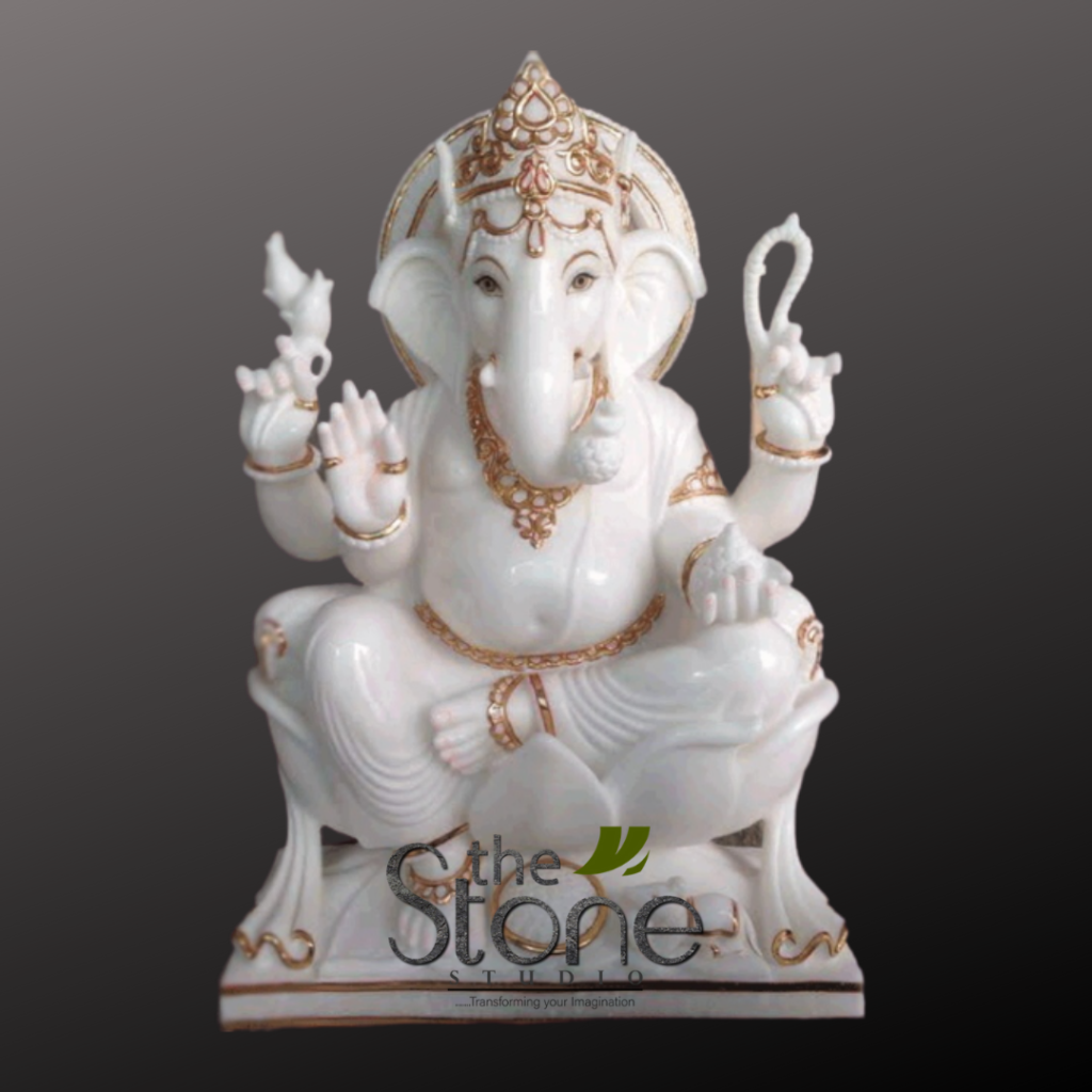 Radha Krishna Idol 4' Sandstone - The Stone Studio