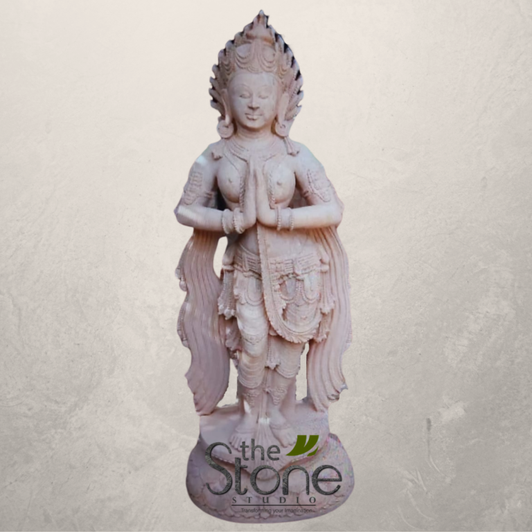 Devadasi Sculpture in Welcoming Position 4ft - The Stone Studio