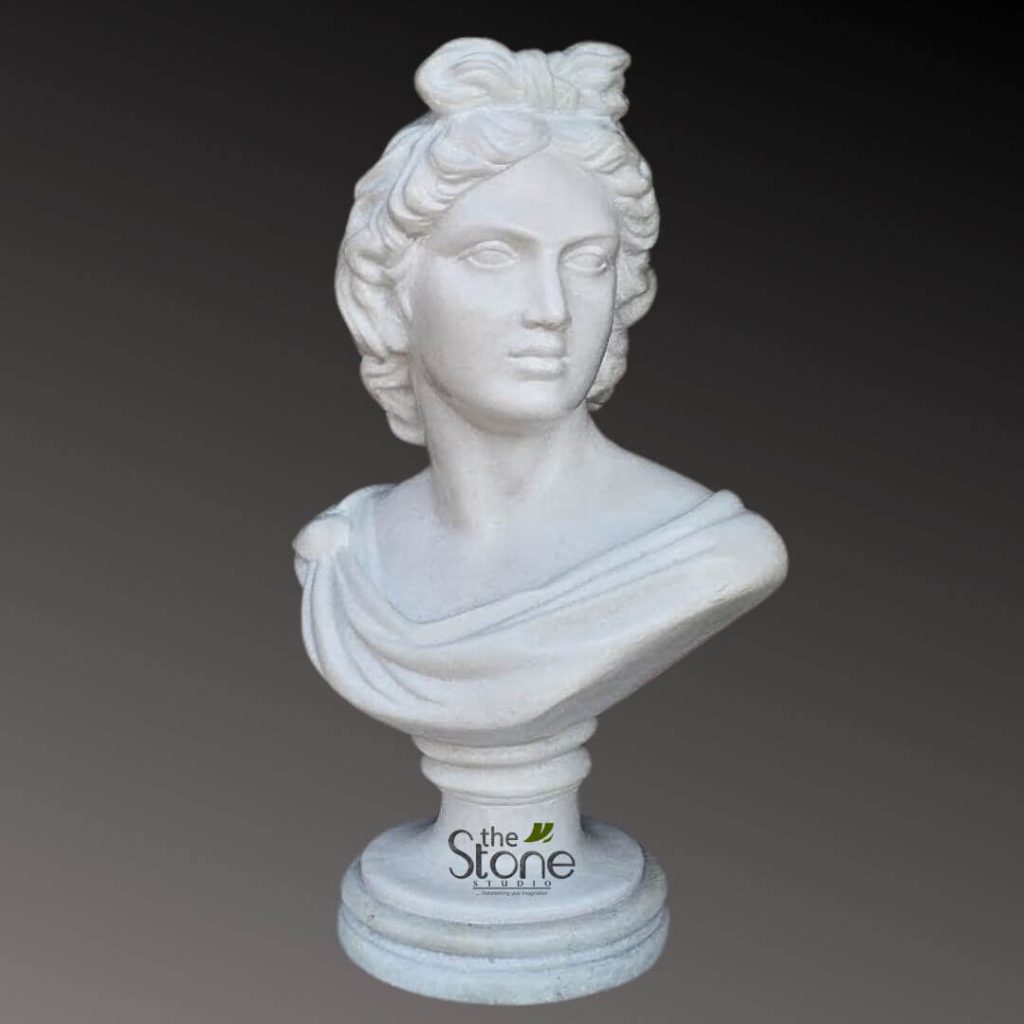 Apollo the Greek God Sculpture in Marble 24" - The Stone Studio