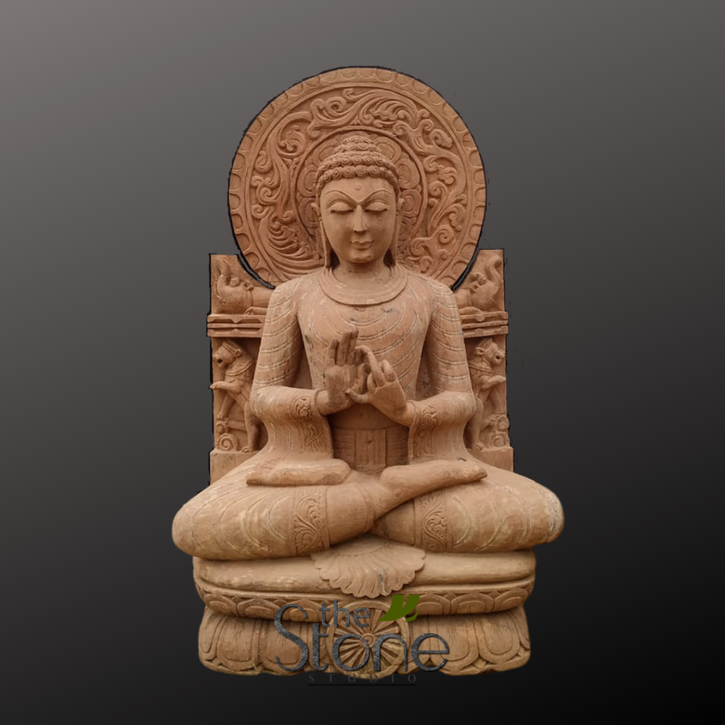 Buddha Statue in Dharmachakra Mudra 4ft - The Stone Studio