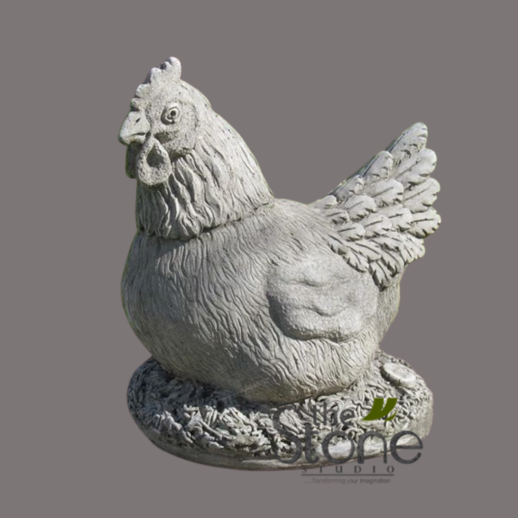 Buy Chicken Bird Statue 18" Garden Ornament - The Stone Studio