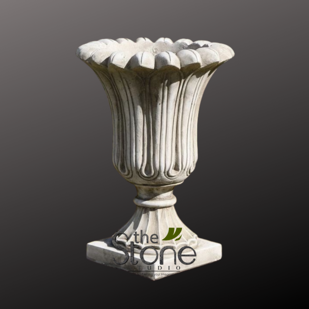Buy Beautiful Fluted Garden Planter 2' - The Stone Studio