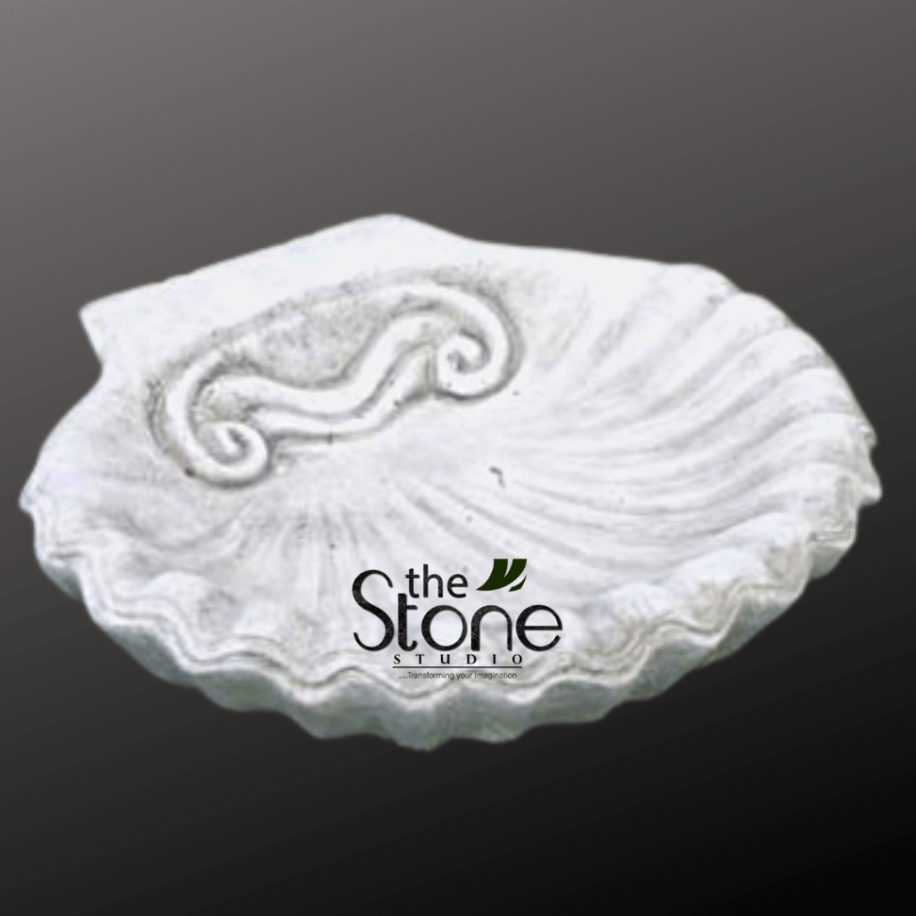 Buy Beautiful Sea Shell Bird Bath 2' - The Stone Studio
