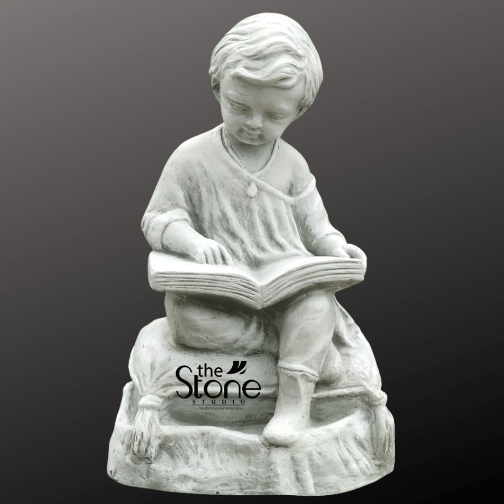 Buy Boy Reading Garden Statue 2' Ornament - The Stone Studio