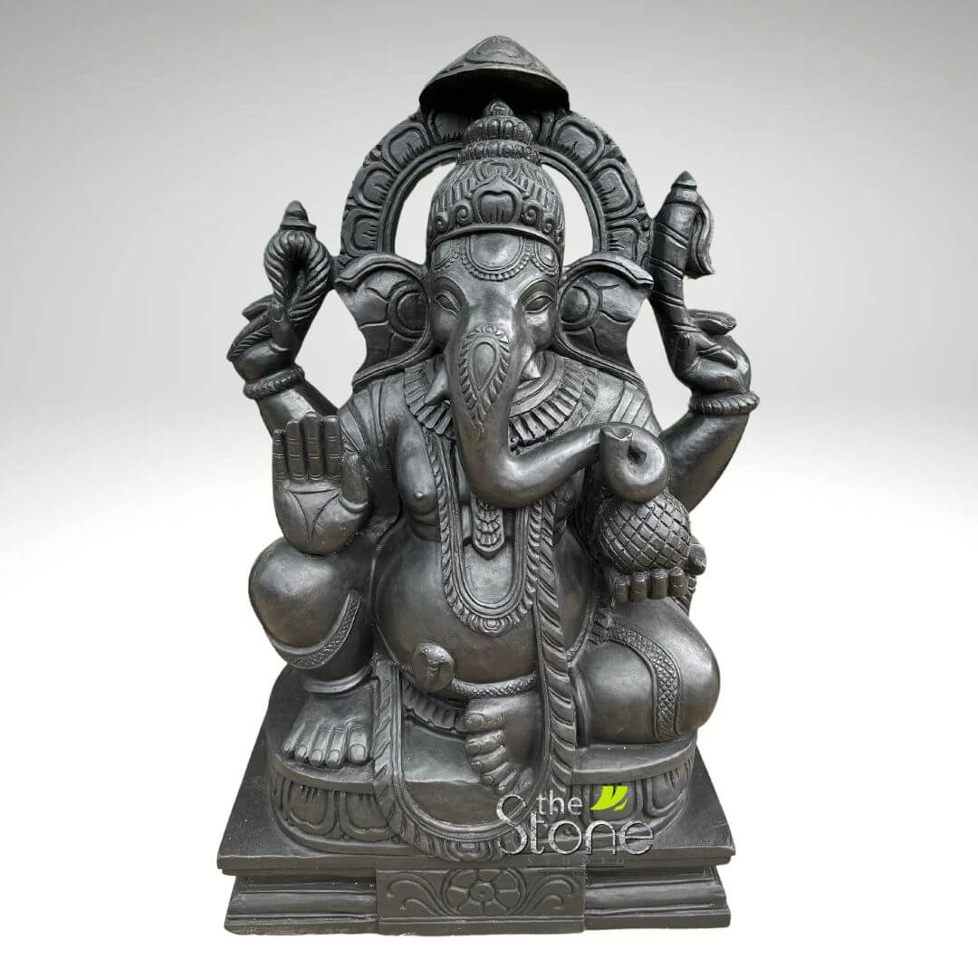 Buy Vinayagar Statue 2.5 ft Intricate Carving - The Stone Studio