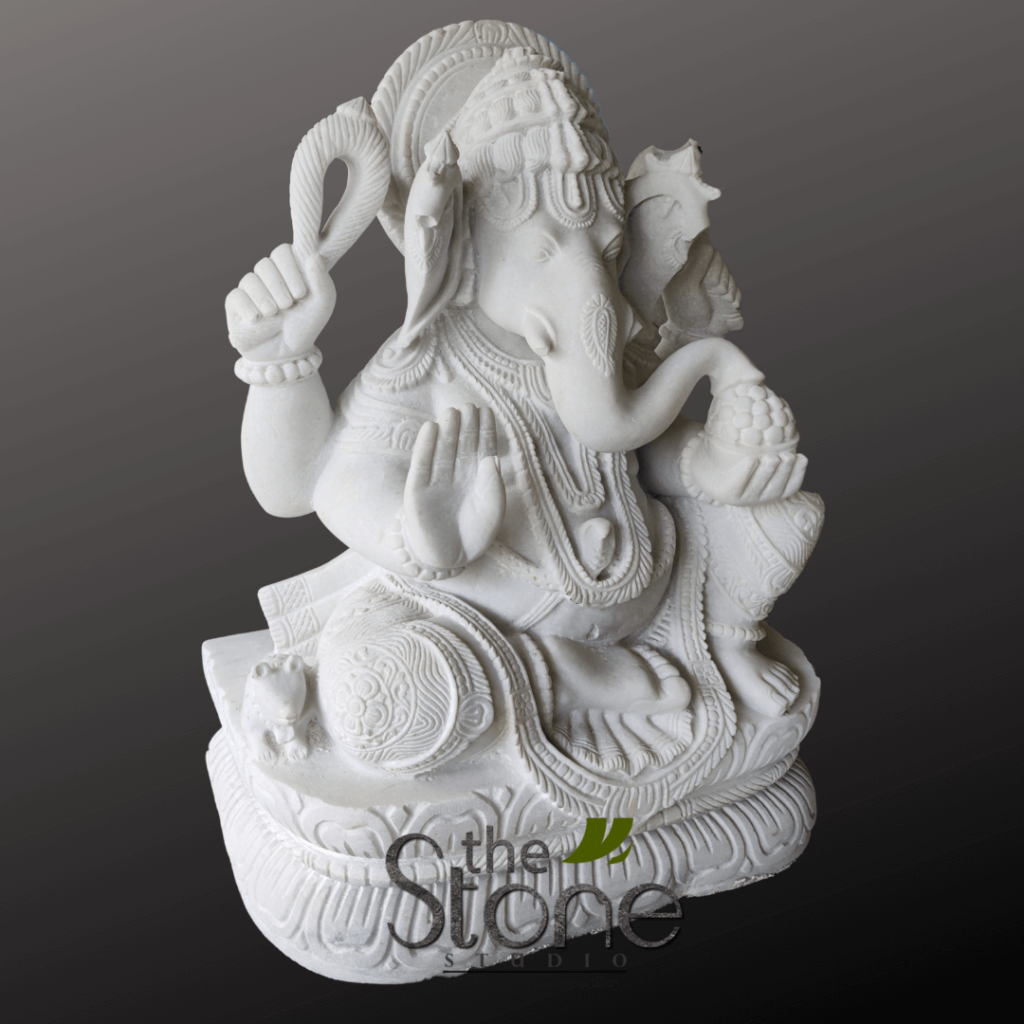 Marble Ganesh Idol 2.5ft: Buy Beautiful Statue - The Stone Studio