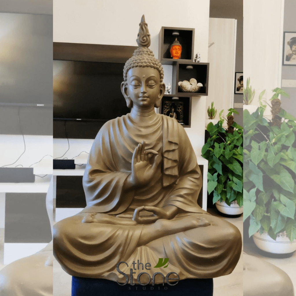 Clay Buddha Statue : Buy Fibre Elegance - The Stone Studio