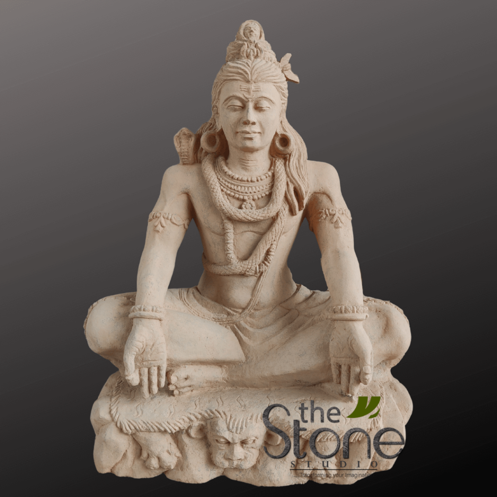 Shiva Stone Statue 2ft: Buy Best Stone Work - The Stone Studio