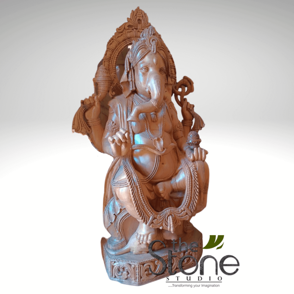 Wooden Ganesha Statue 4.5ft: Buy Best Wood - The Stone Studio