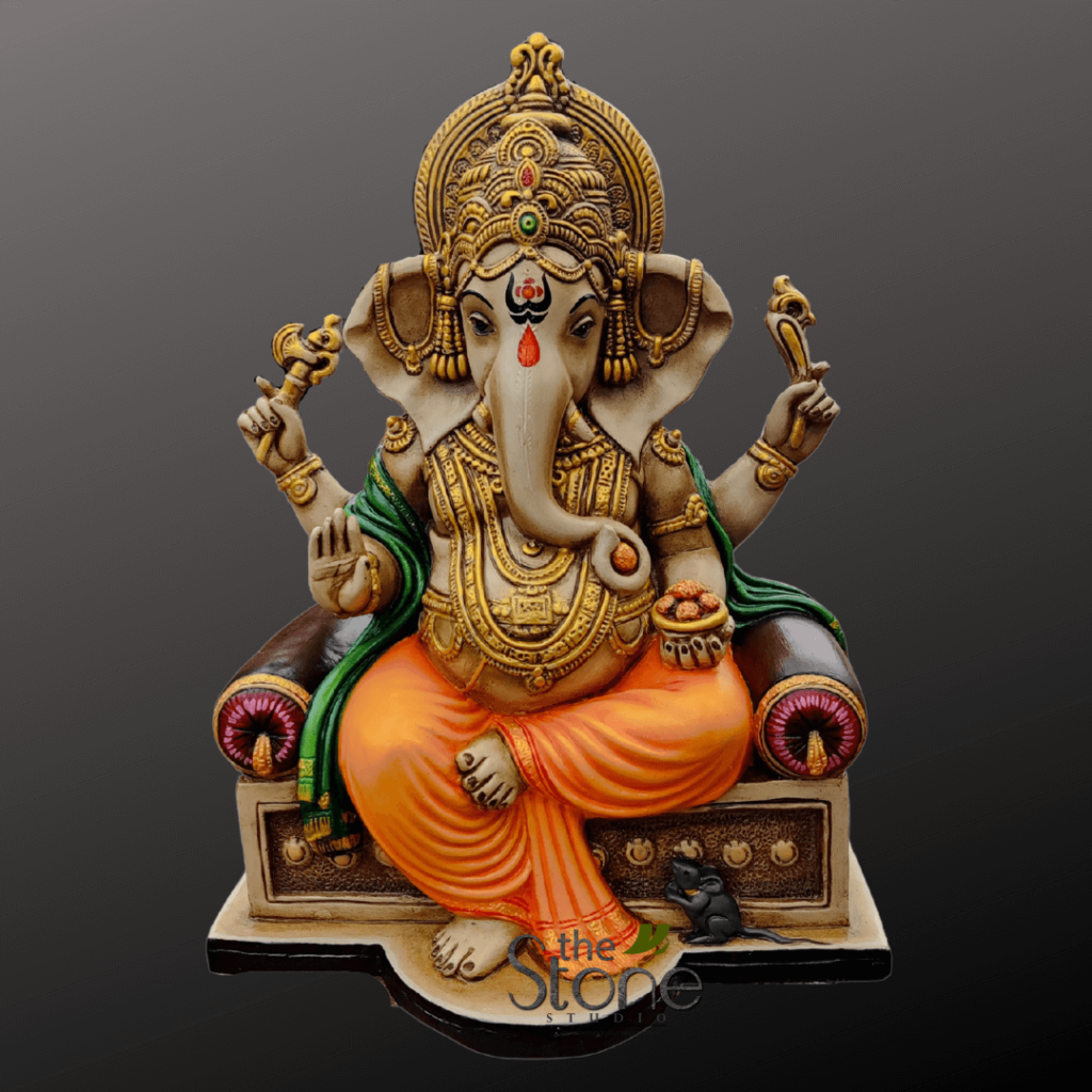 Fiber Ganesh Murti 2ft: Buy Beautiful Bappa - The Stone Studio