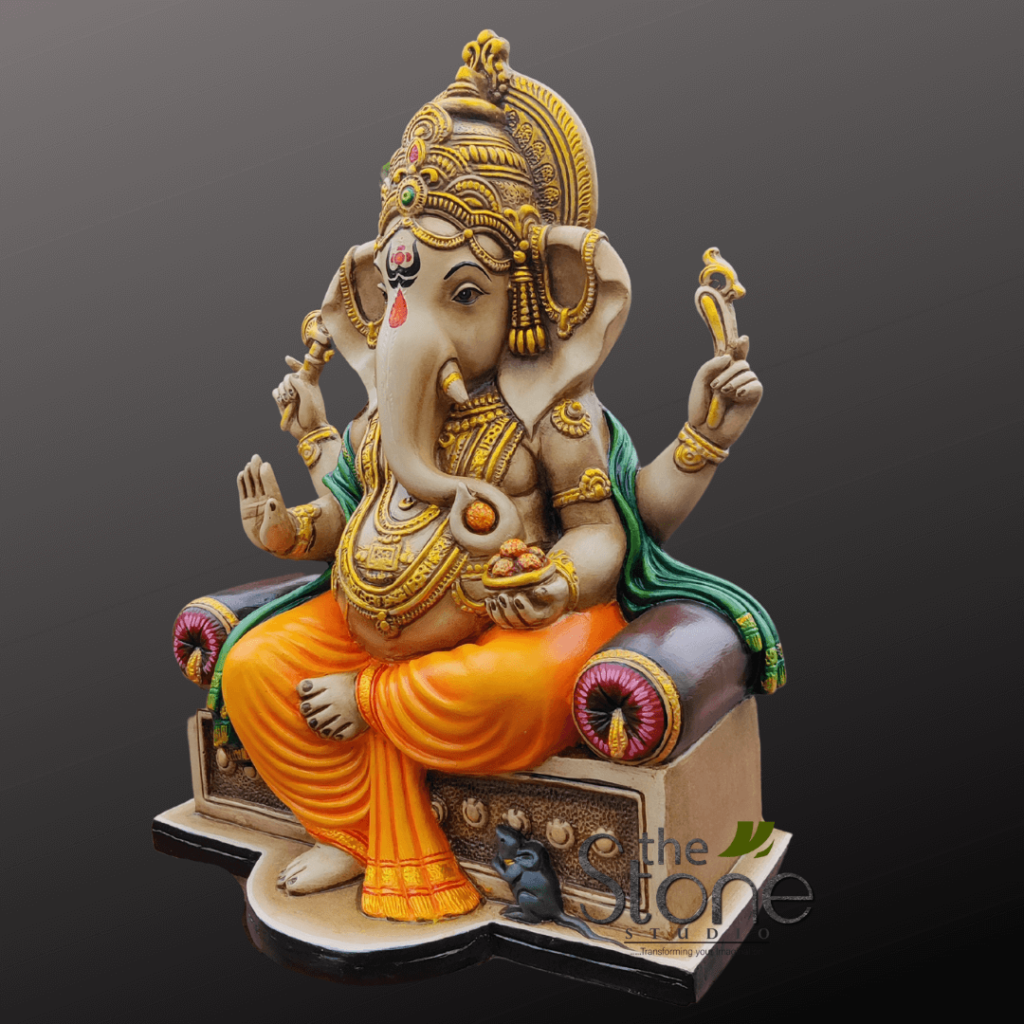 Fiber Ganesh Murti 2ft: Buy Beautiful Bappa - The Stone Studio