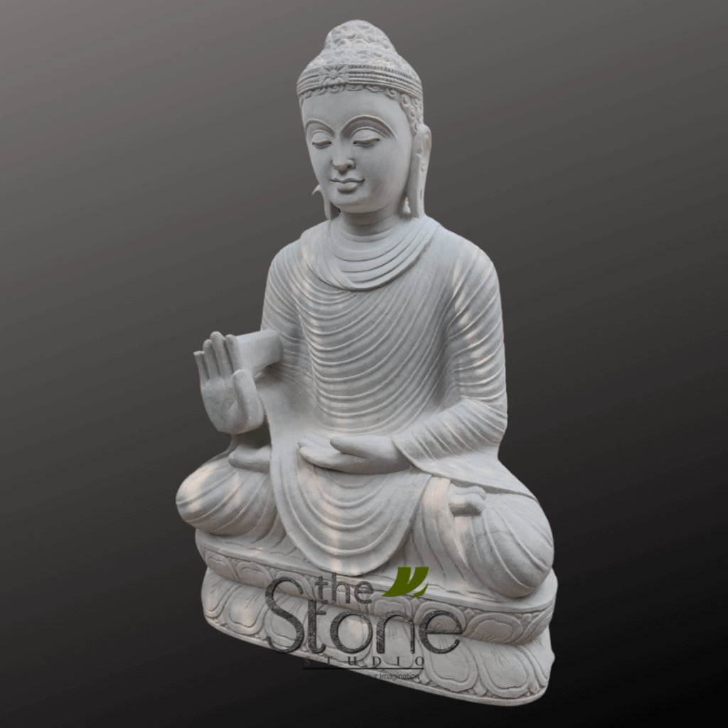 White Buddha Statue Home Decor 3ft Buy - The Stone Studio