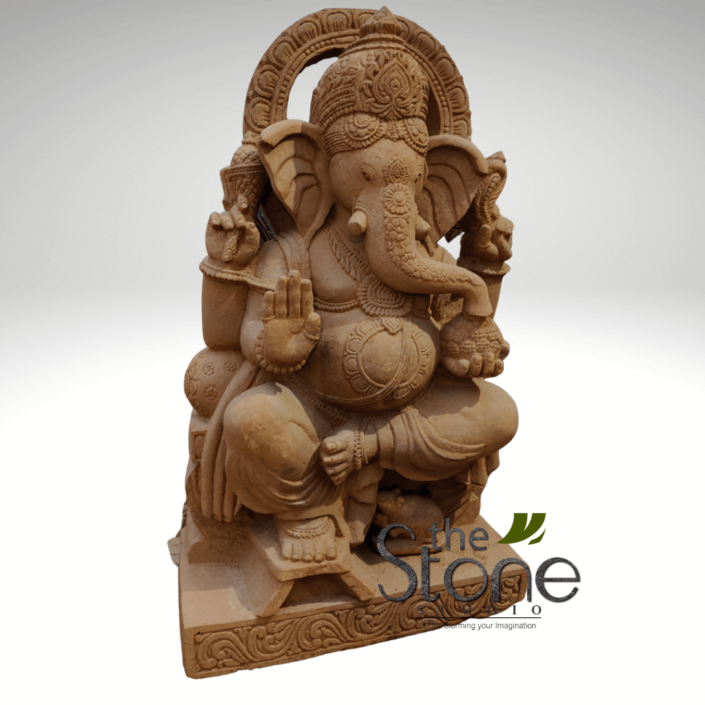 Ganesha Stone Statue 3ft: Buy Best Bappa - The Stone Studio