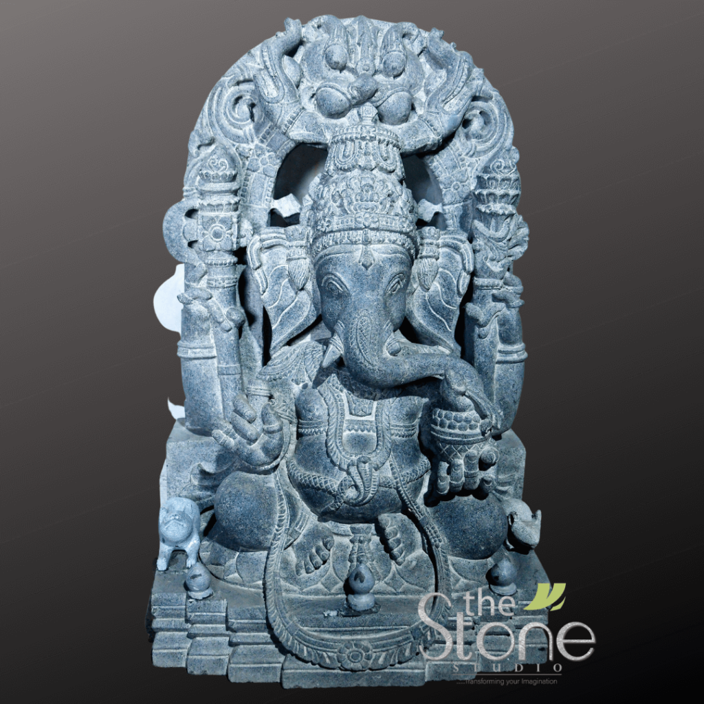 Black Stone Ganesh Murti 2ft: Buy Best Bappa - The Stone Studio