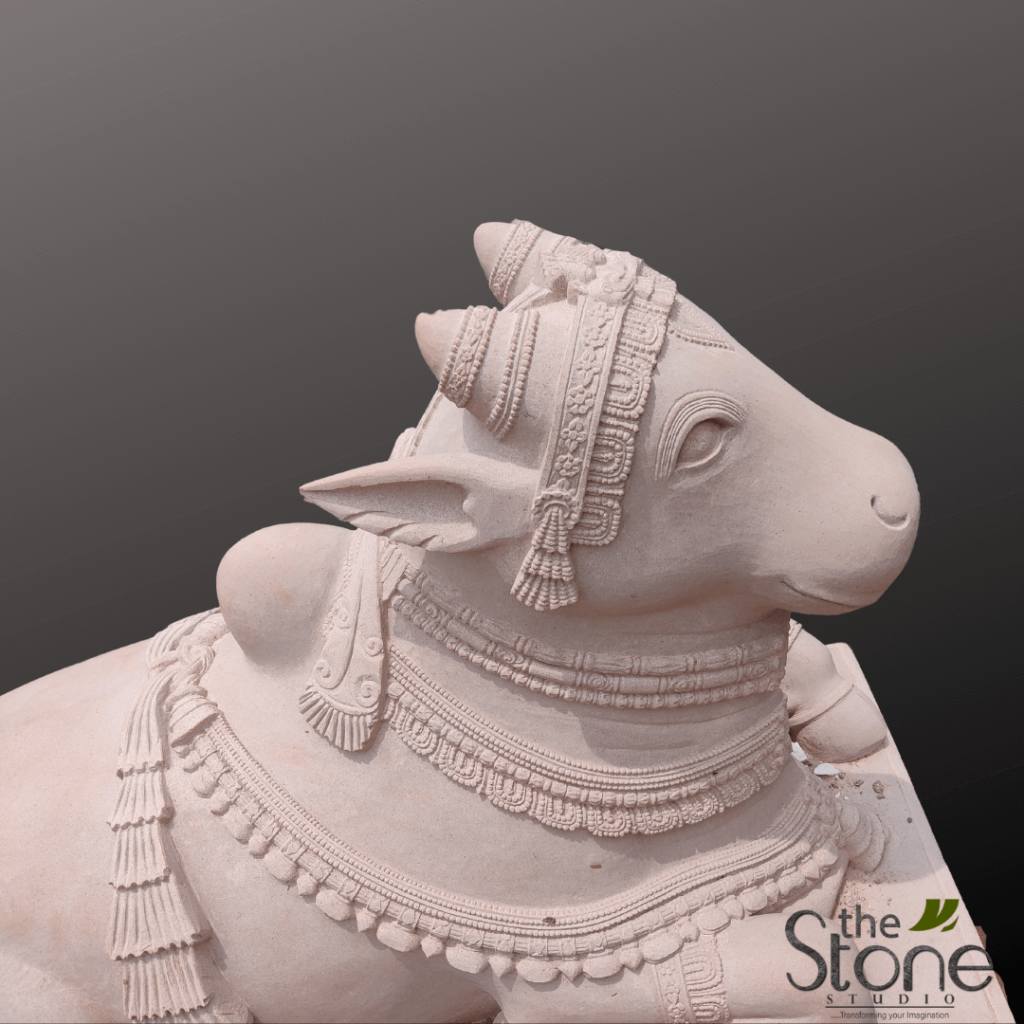 Stone Nandi Statue 4ft: Buy Intricate Idol - The Stone Studio