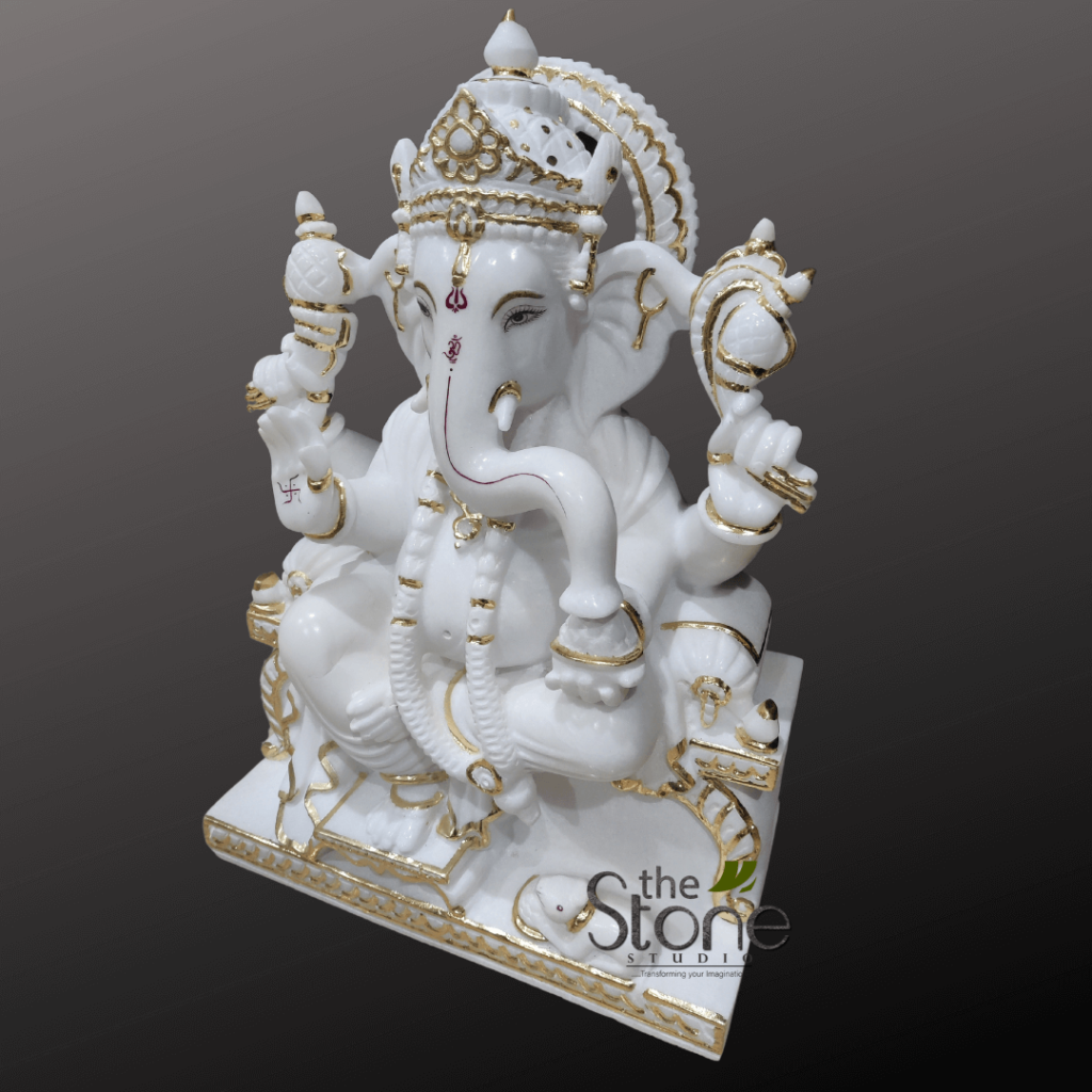 Marble Ganesh Idol for Home 24": Buy Best! - The Stone Studio
