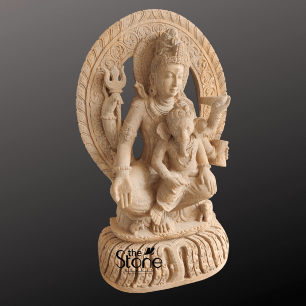 Shiv Ganesh Murti 43": Buy Best Stone Art - The Stone Studio