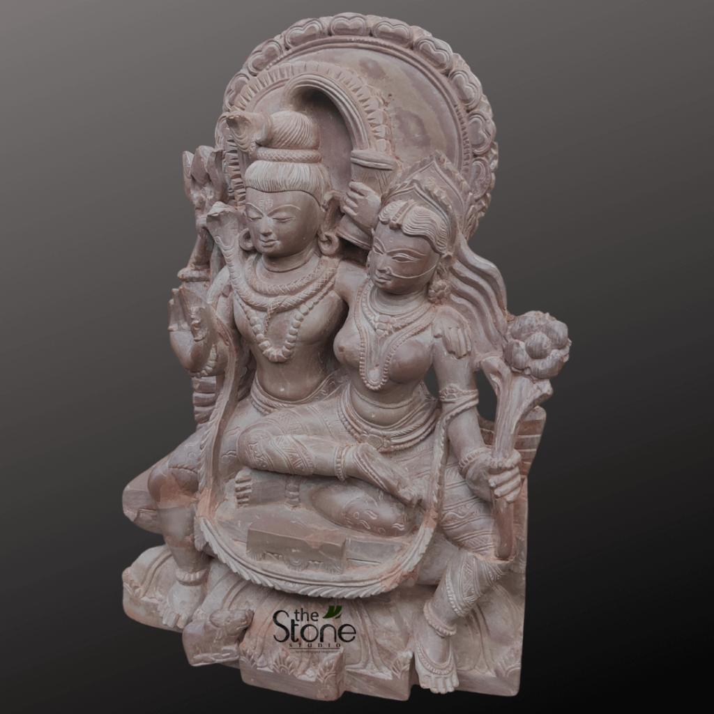 Shiv Parvati Idol 12": Buy Beautiful Statue - The Stone Studio