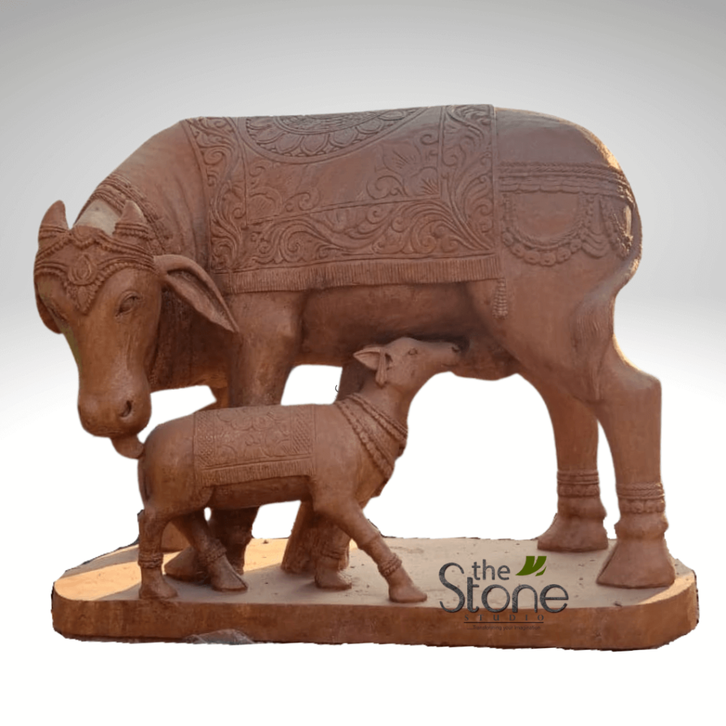 cow and calf sculpture Archives - The Stone Studio