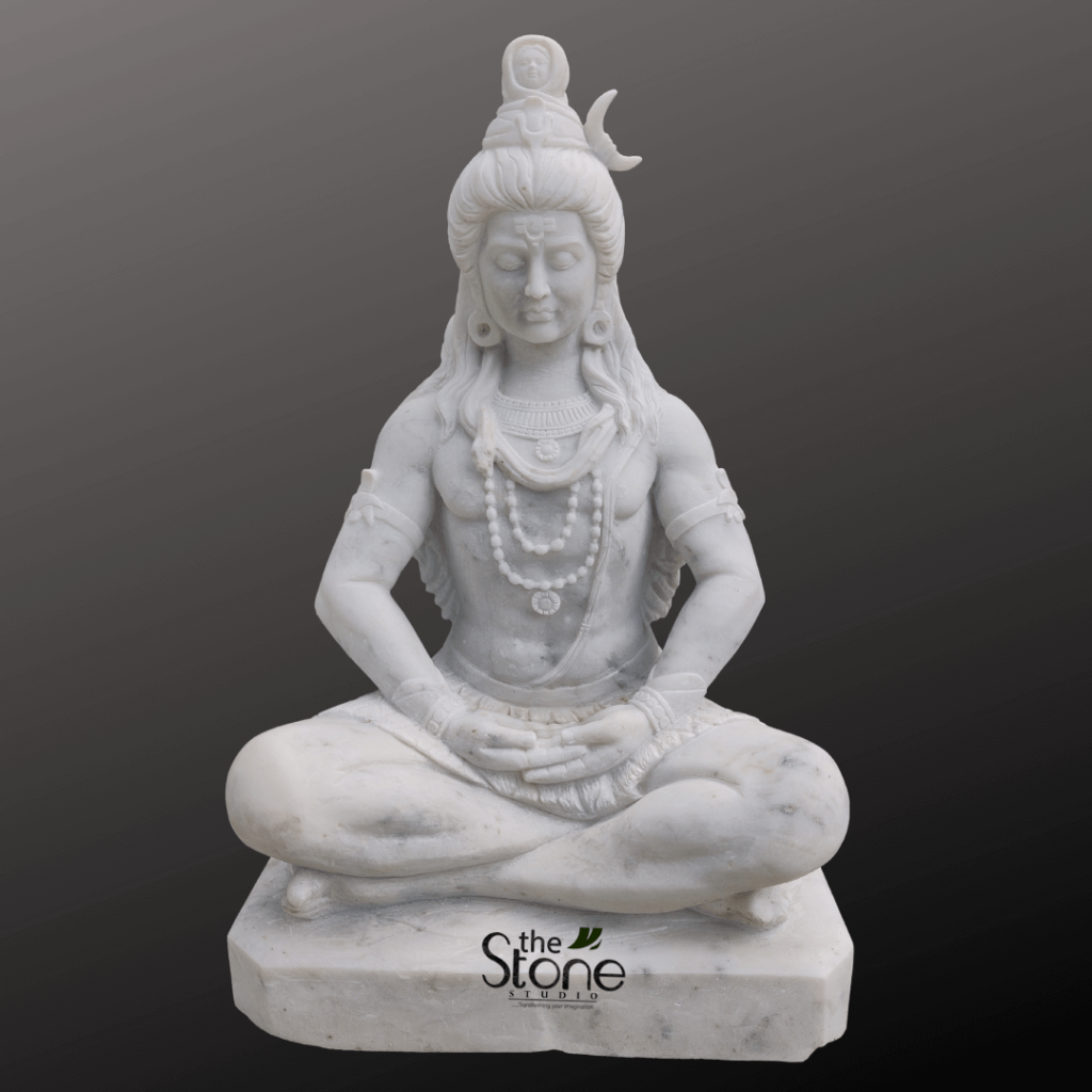 Shiva Marble Statue 3ft: Buy Best Carved Idol - The Stone Studio
