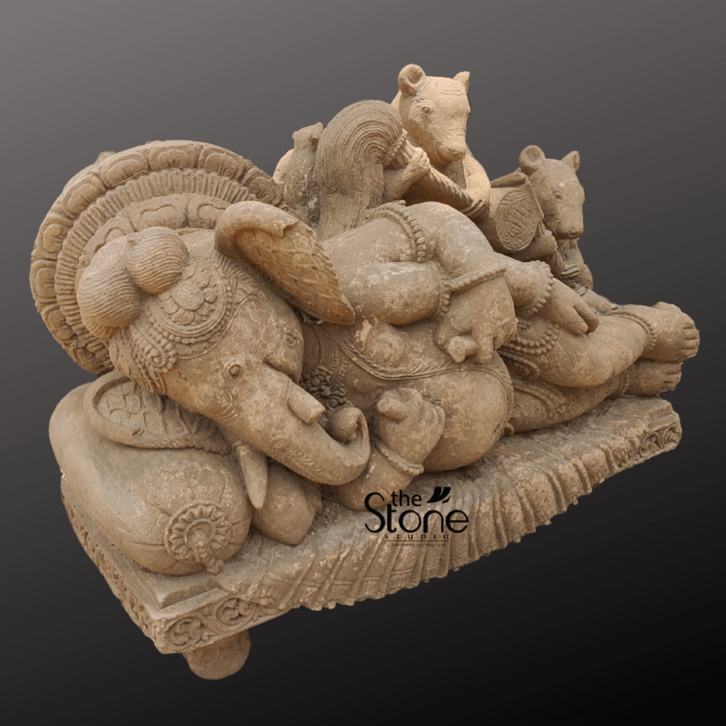 Sleeping Ganesha Statue 15": Buy Best Bappa - The Stone Studio