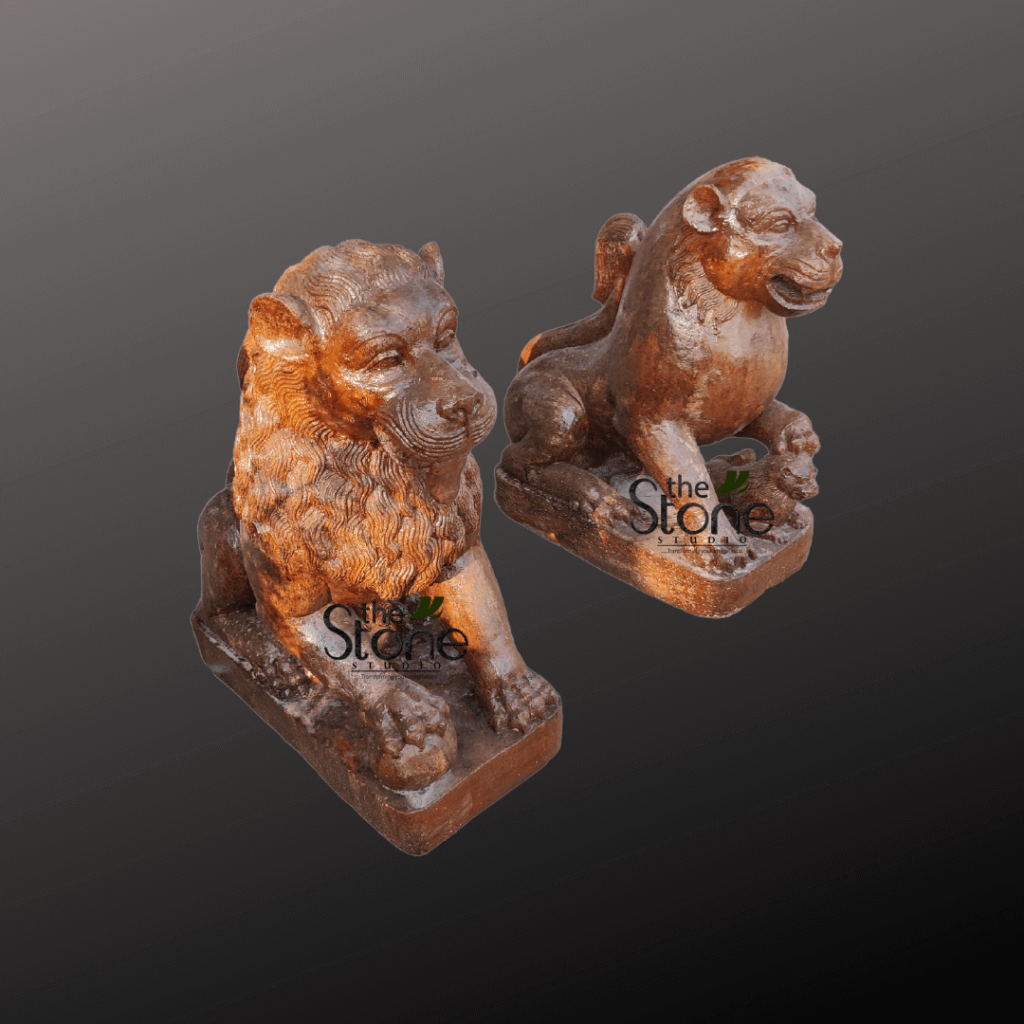 Stone Lion Statue 2ft: Buy Best For Entrance - The Stone Studio