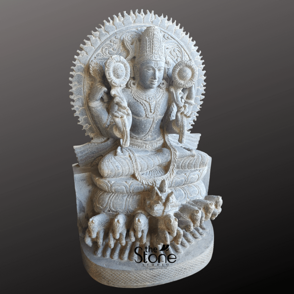 Surya Dev Statue 2.5ft: Buy Best God Idol - The Stone Studio