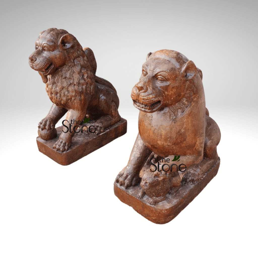 Stone Lion Statue 2ft: Buy Best For Entrance - The Stone Studio