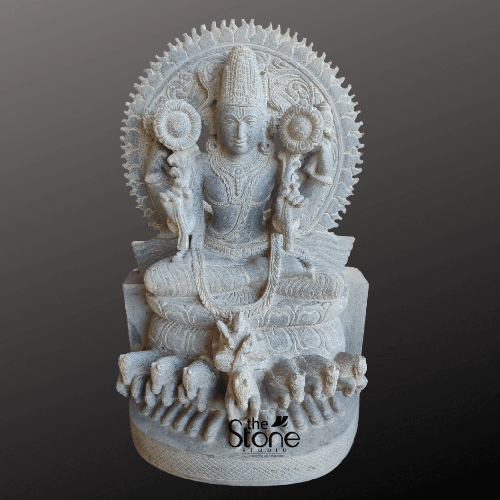 Surya Dev Statue 2.5ft: Buy Best God Idol - The Stone Studio