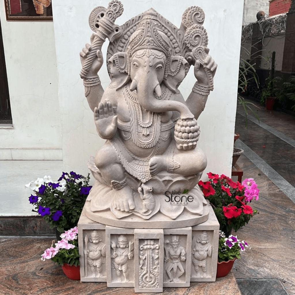4ft Ganesh Murti: Buy Best Art For Home - The Stone Studio