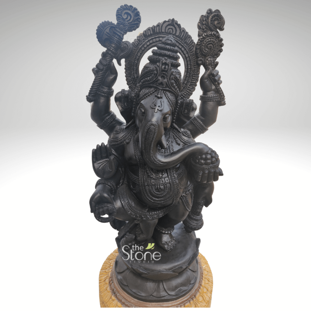 Dancing Ganesha Stone Statue 5ft: Buy Best - The Stone Studio