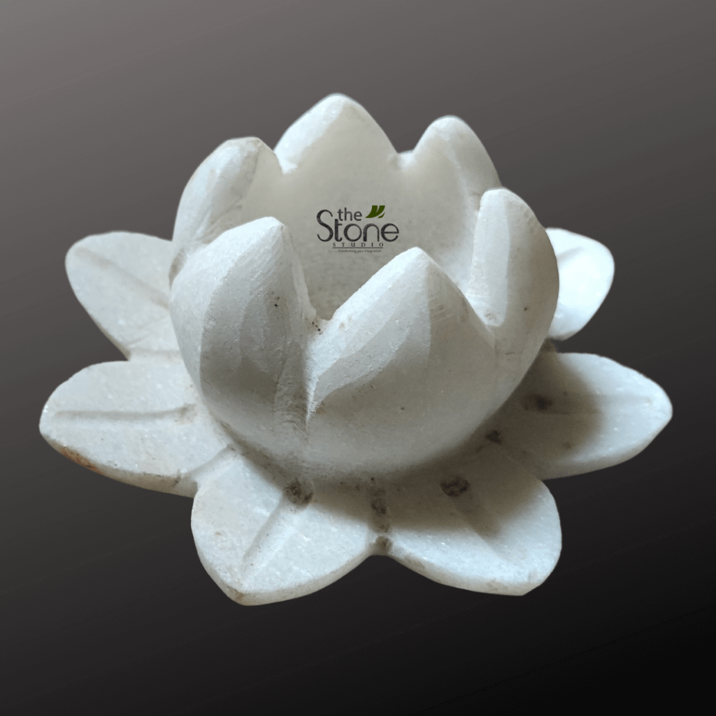 Lotus Shaped Urli 8": Buy Best Puja Items - The Stone Studio