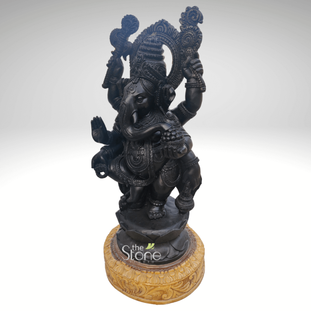Dancing Ganesha Stone Statue 5ft: Buy Best - The Stone Studio