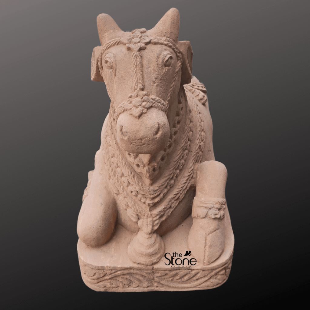Nandi Stone Sculpture 18": Buy Best Guardian - The Stone Studio