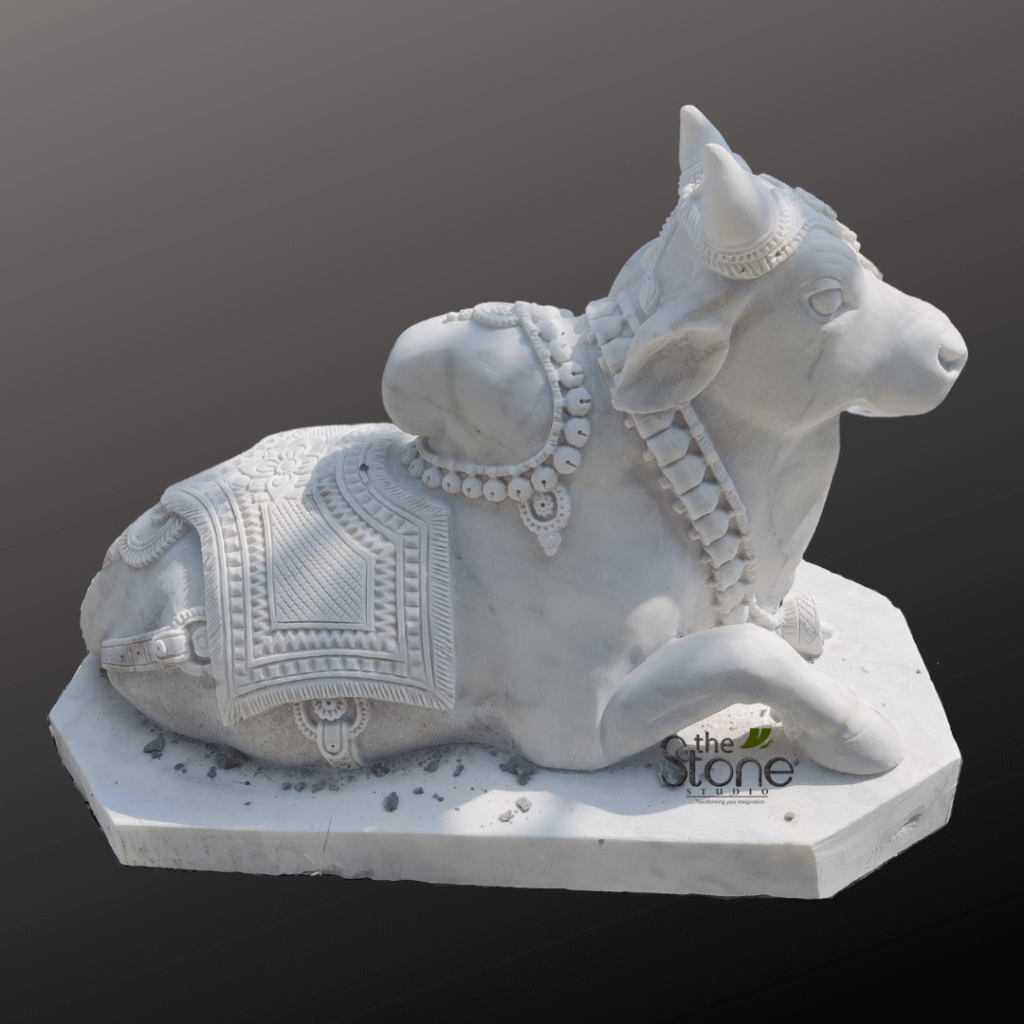 Nandi Marble 2.5ft: Buy Best Carved Nandi - The Stone Studio