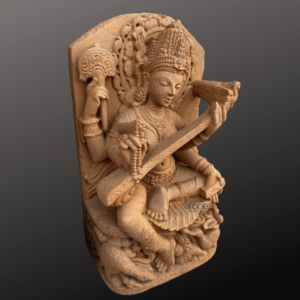 Saraswati Stone Sculpture 16": Buy Best Idol - The Stone Studio