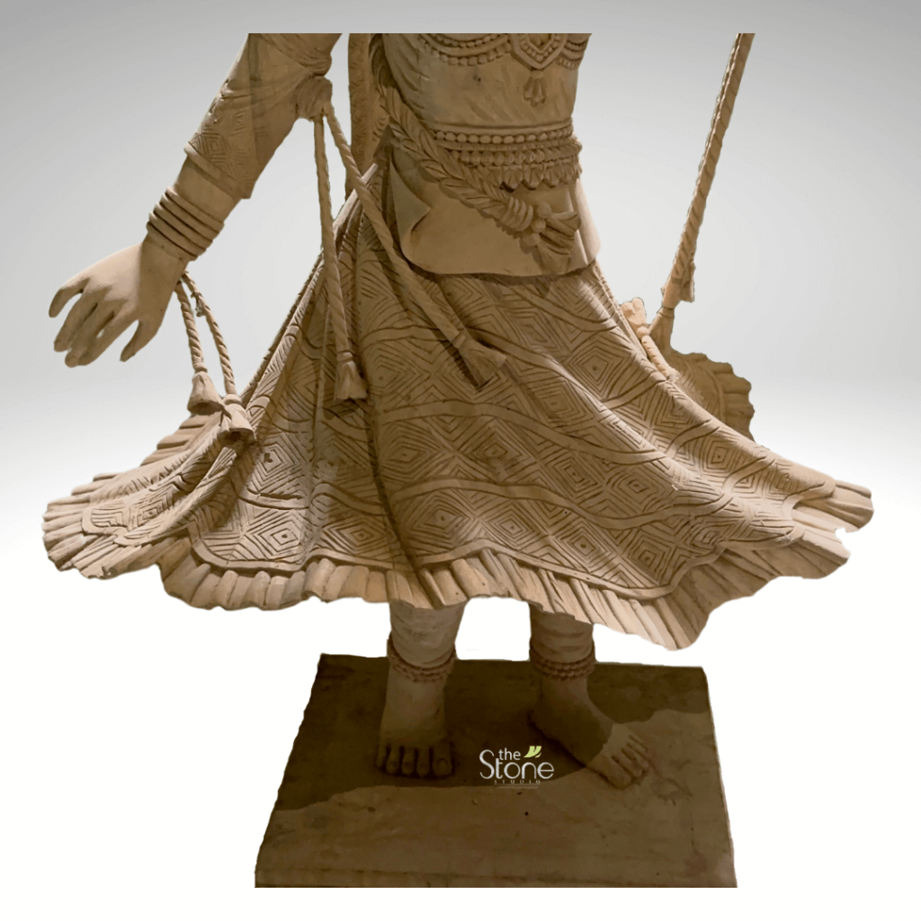 Wooden Lady Statue 2ft: Buy Best Masterpiece - The Stone Studio
