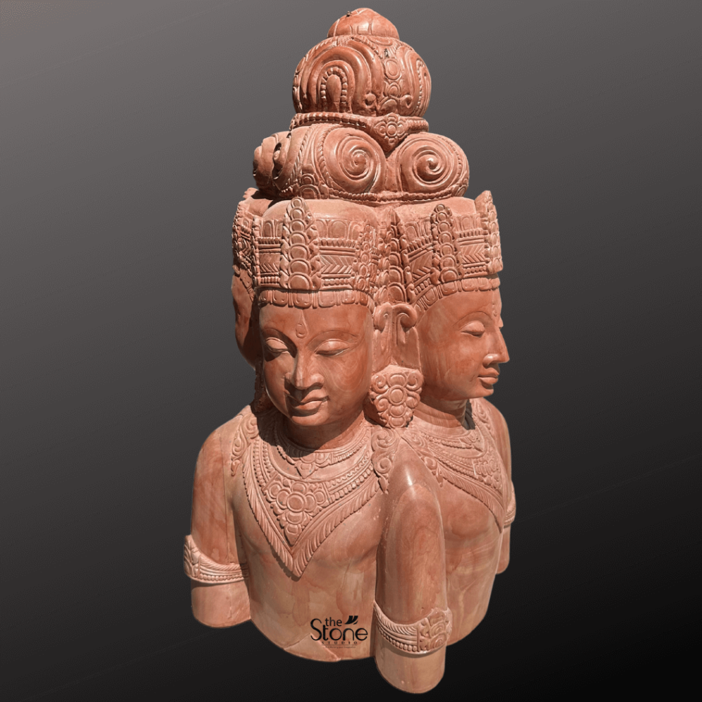 Stone 4 Faced Brahma Statue 24": Buy Best - The Stone Studio