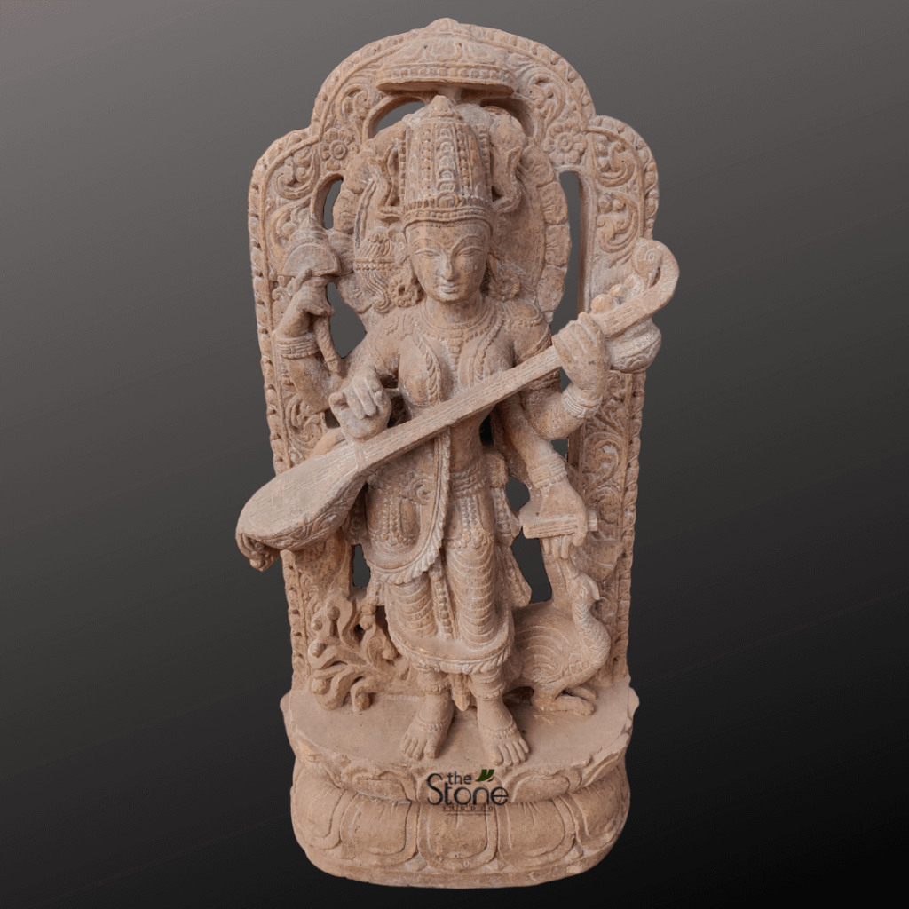 Maa Saraswati Statues: Buy Best Idols - The Stone Studio