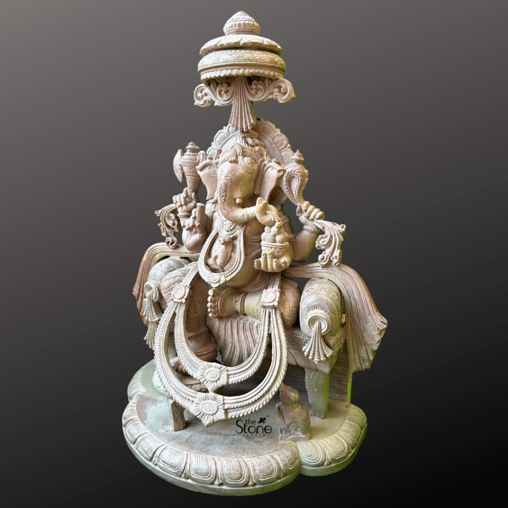 Decorative Ganesha Sitting Statue 18" - The Stone Studio