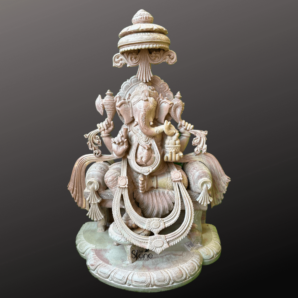 Decorative Ganesha Sitting Statue 18" - The Stone Studio