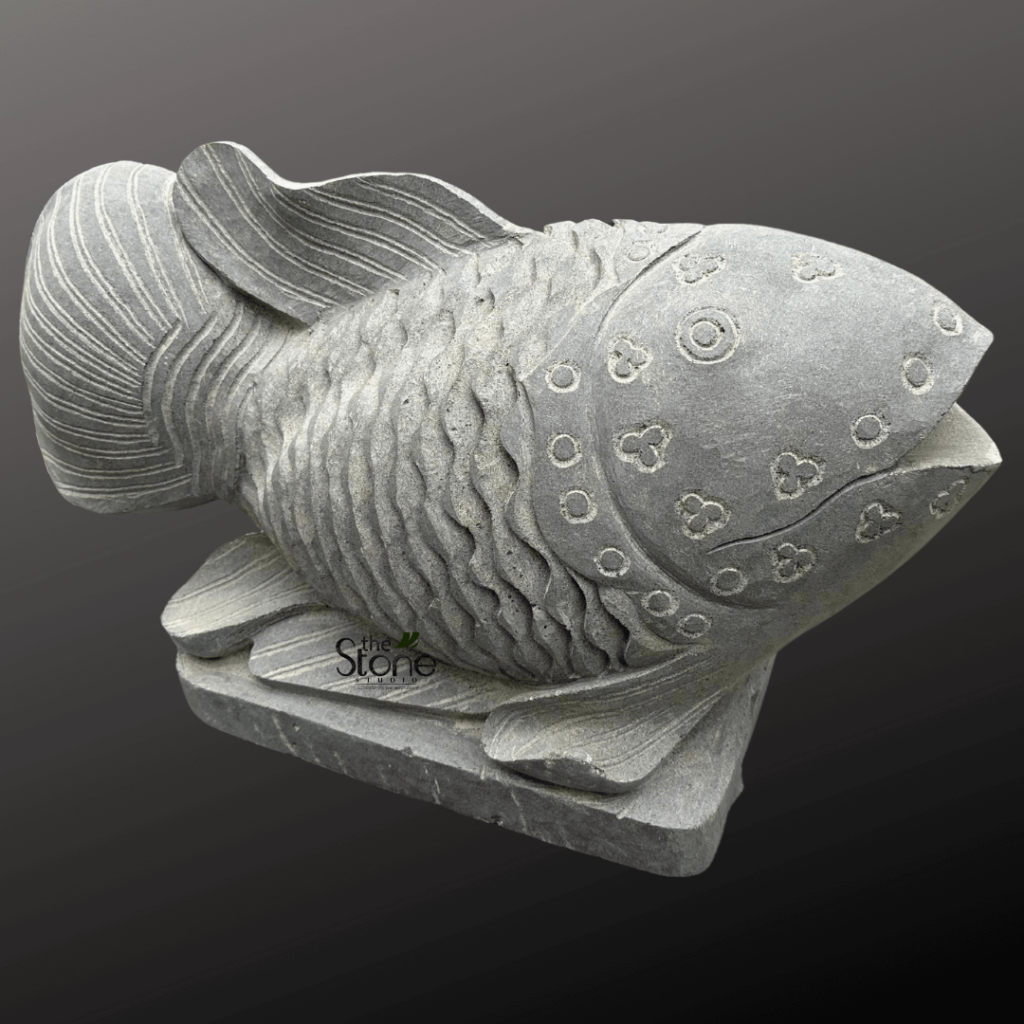 Stone Fish Statue 2ft: Buy Best Garden Idol - The Stone Studio