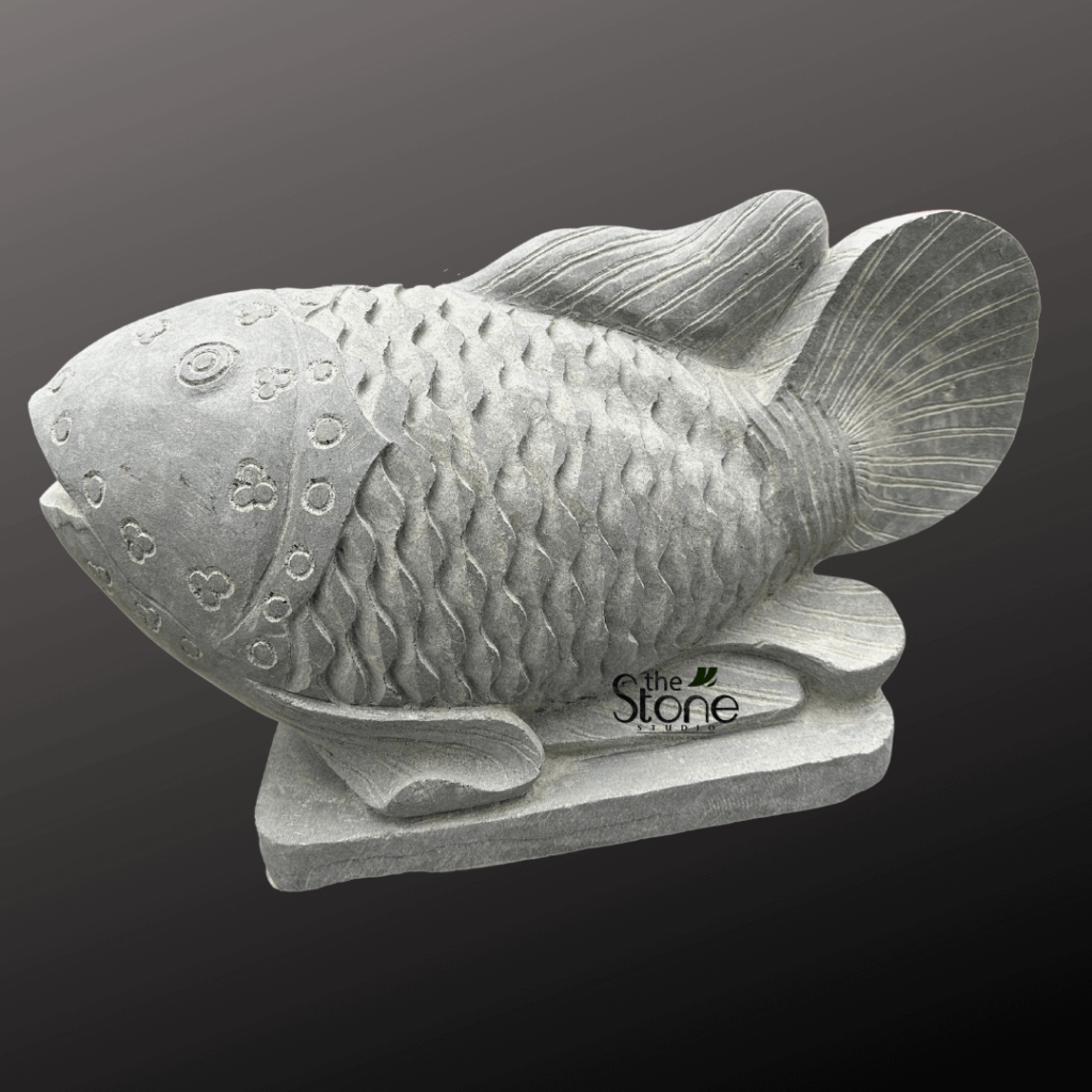 Stone Fish Statue 2ft: Buy Best Garden Idol - The Stone Studio