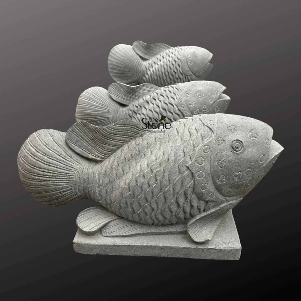 Stone Fish Statue 2ft: Buy Best Garden Idol - The Stone Studio