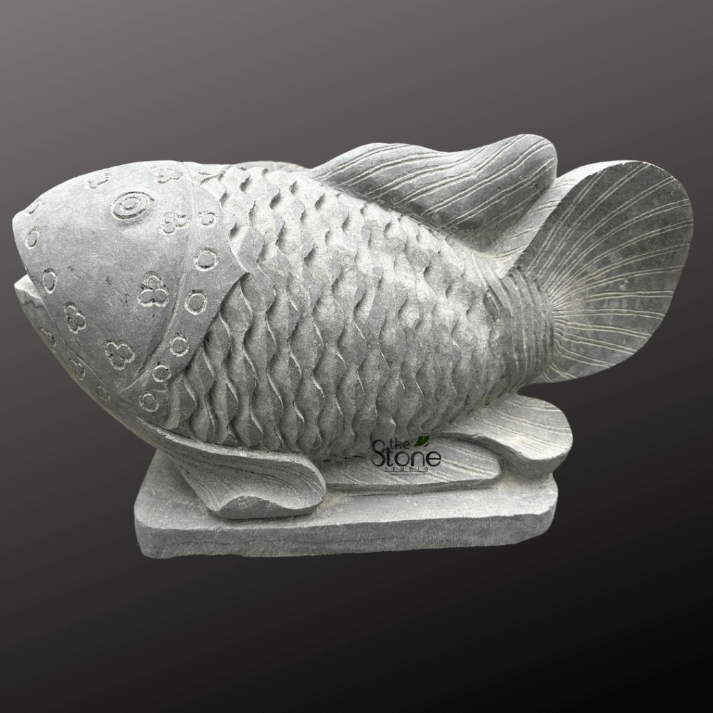 Stone Fish Statue 2ft: Buy Best Garden Idol - The Stone Studio