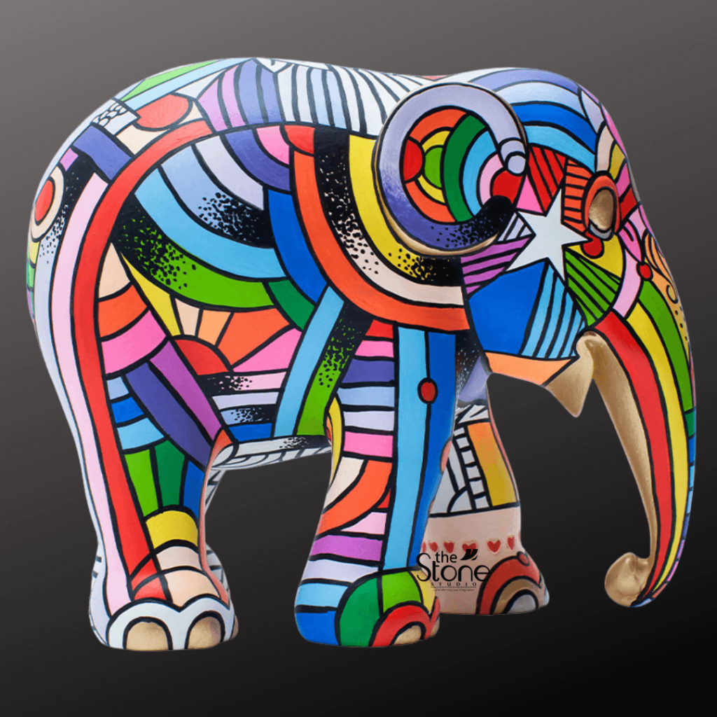 Pop Art Elephant Statue 2ft: Buy Best Artwork - The Stone Studio