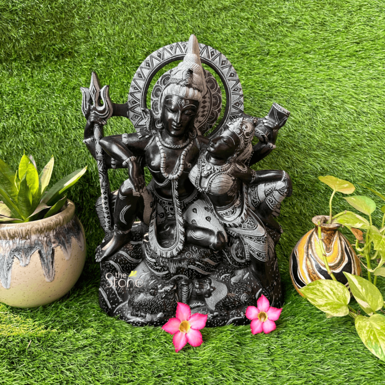 Lord Shiva and Parvati Statue 16": Buy Best - The Stone Studio