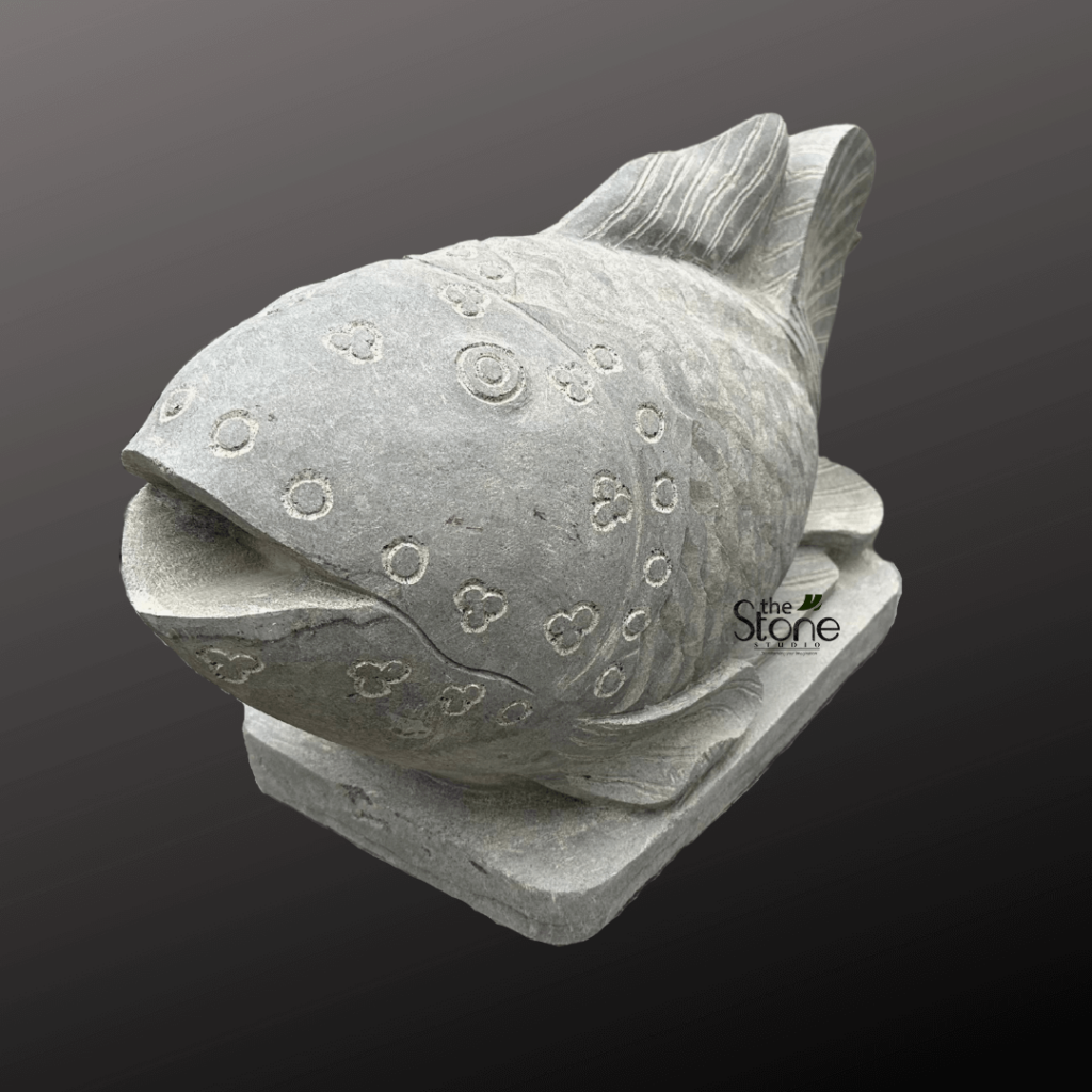 Stone Fish Statue 2ft: Buy Best Garden Idol - The Stone Studio